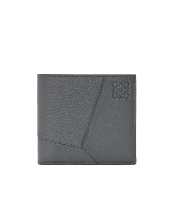 Loewe Puzzle-style Bi-fold Coin Purse - Blue-gray