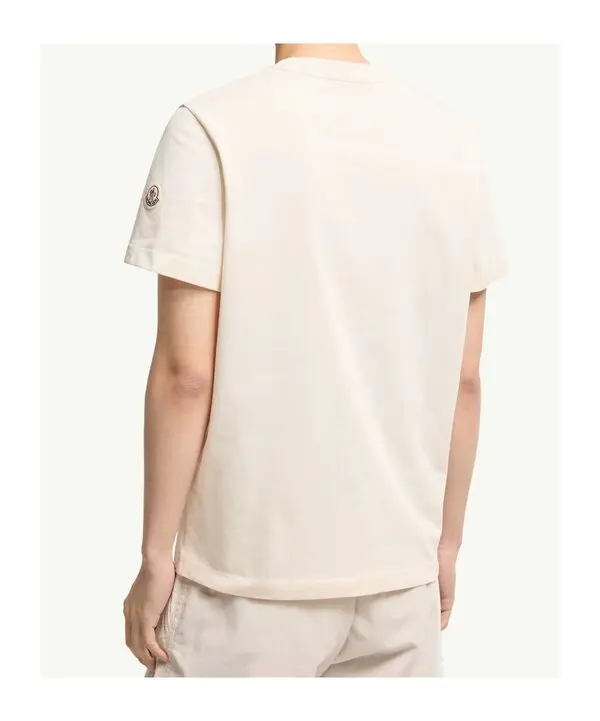 Moncler Cotton Jersey T-shirt With Denim Pocket
