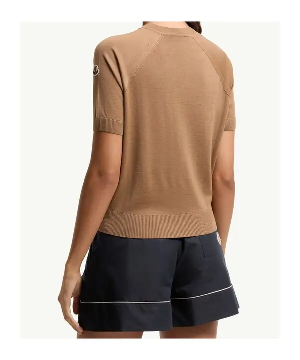 Moncler Short Sleeve Wool Sweater