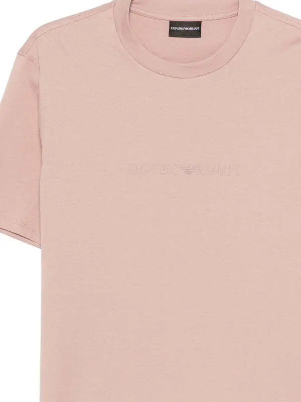 Emporio Armani Logo Embossed Crewneck T-shirt