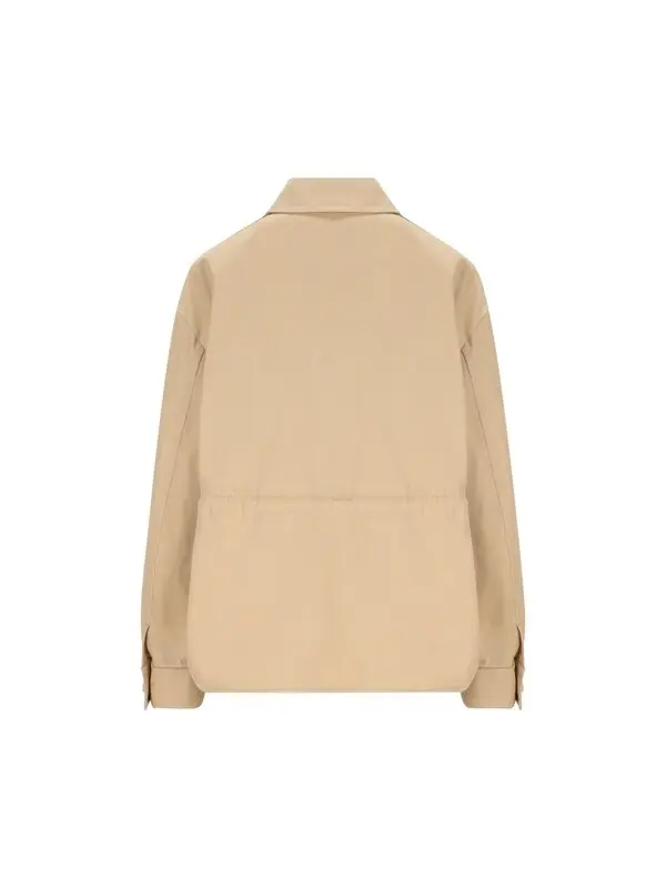 Loewe Workwear Jacket With Leather Pocket Detail - Light Brown
