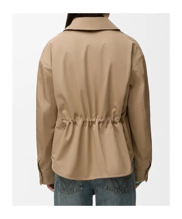 Loewe Workwear Jacket With Leather Pocket Detail - Light Brown