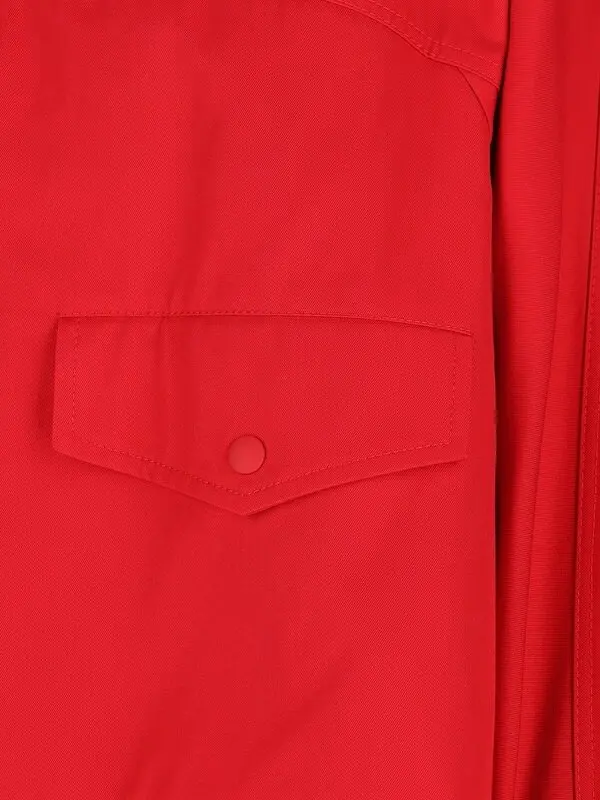 Loewe Zip Up Jacket With Leather Trim - Red