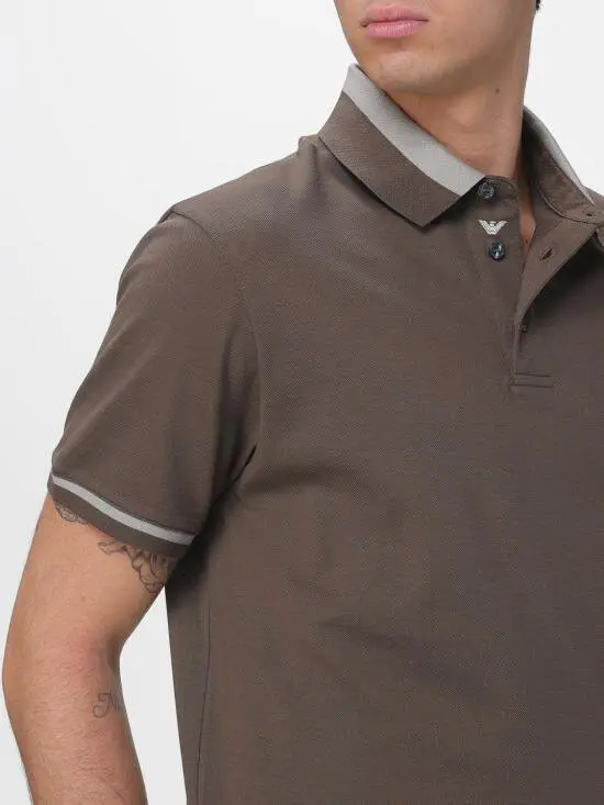 Emporio Armani Logo-detailed Short-sleeved Polo Shirt