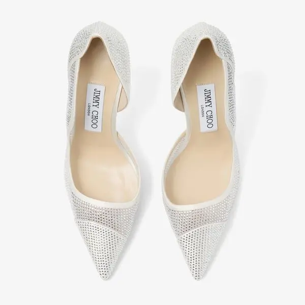 JIMMY CHOO Mesh Pumps With Crystal Embellishment