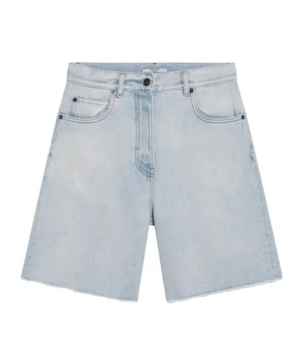 Prada Denim Bermudas - Light Blue