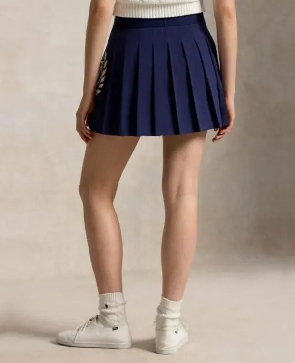 Polo Ralph Lauren Wimbledon Logo Performance Pleated Mini Skirt