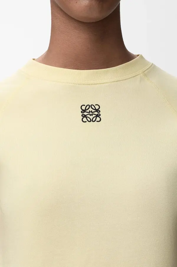 Loewe Anagram Embroidered Fitted T-shirt - Light Yellow
