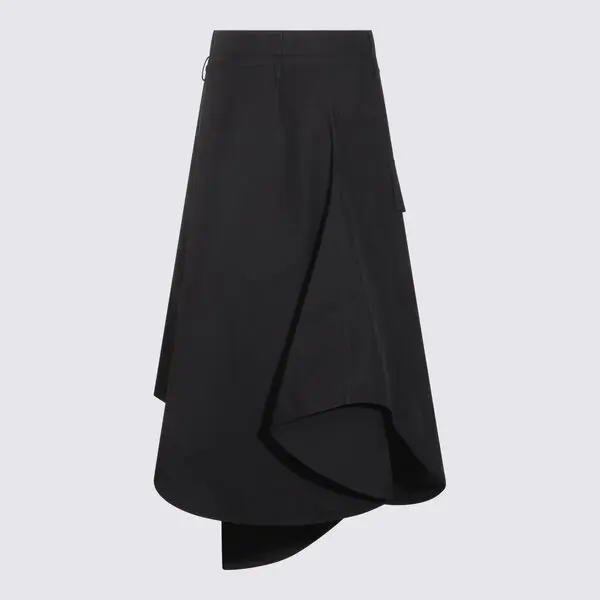 Bottega Veneta Compact Toile Skirt - Double Black