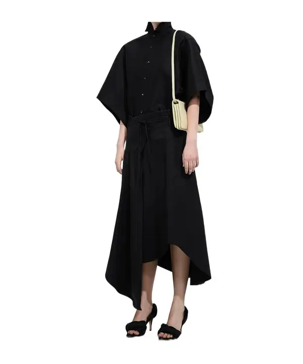 Bottega Veneta Compact Toile Skirt - Double Black