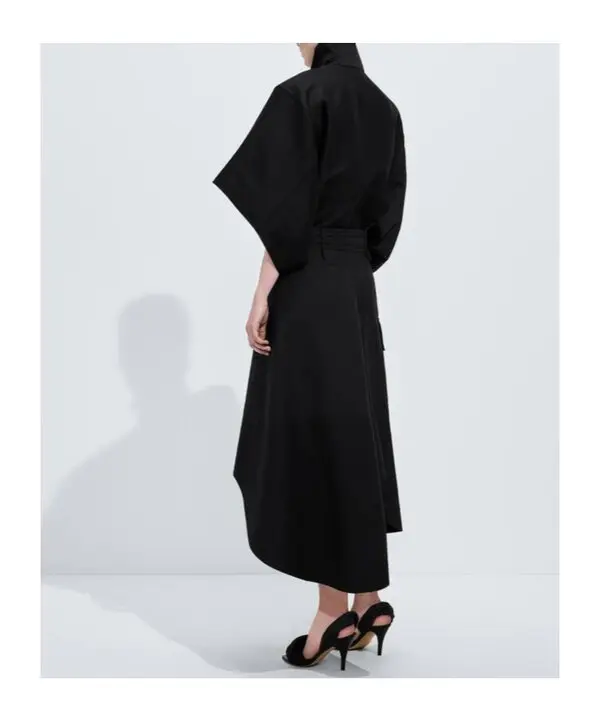 Bottega Veneta Compact Toile Skirt - Double Black