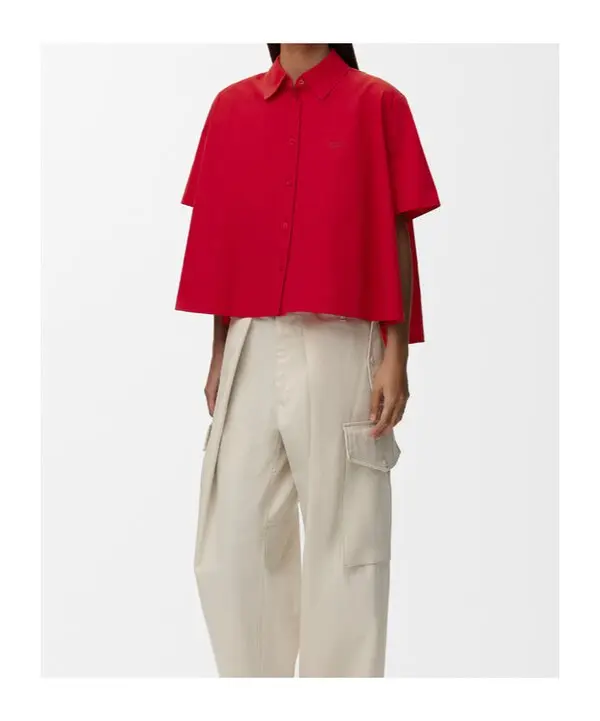 Loewe Short Sleeve Trapeze Shirt - Red