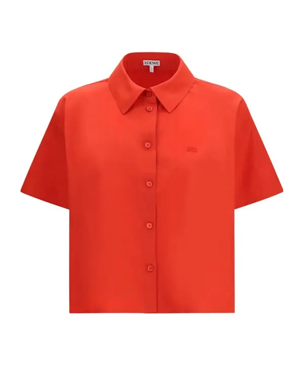Loewe Short Sleeve Trapeze Shirt - Red
