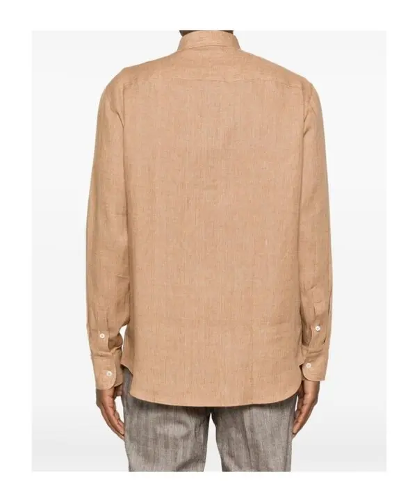 Brioni Long Sleeve Shirt - Light Brown