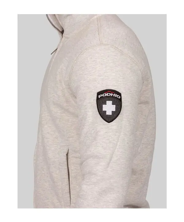PODHIO Zip Appliqué Sweatshirt
