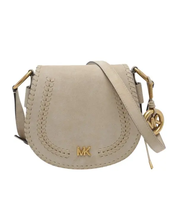 Michael Kors Josie Medium Whipstitched Saddle Bag - Nude