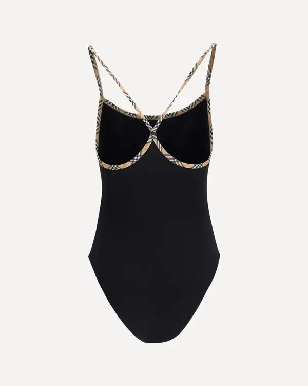 Burberry Check Trim One-piece Swimsuit