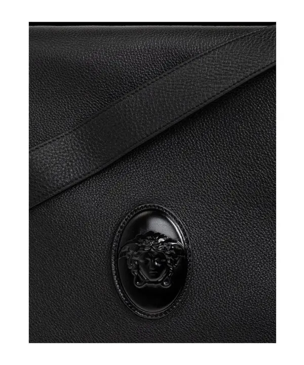 Versace Medusa Biggie Leather Messenger Bag