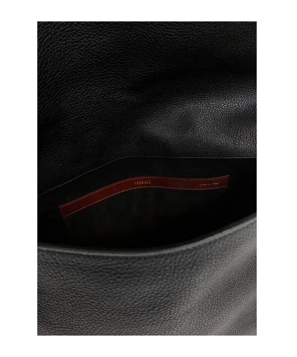 Versace Medusa Biggie Leather Messenger Bag
