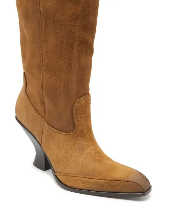 DIESEL® D-luffy Square-toe Suede Boots