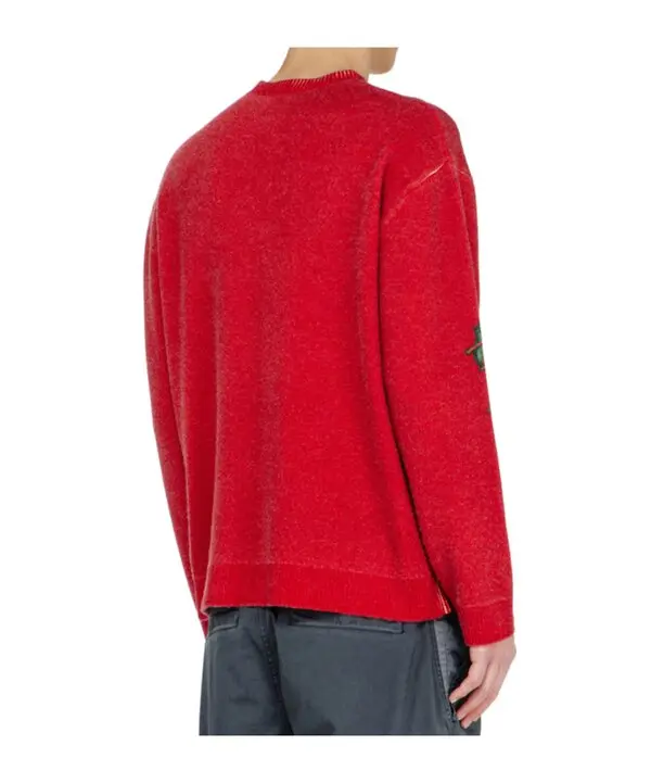 DIESEL® Wool Jumper With Printed Patches