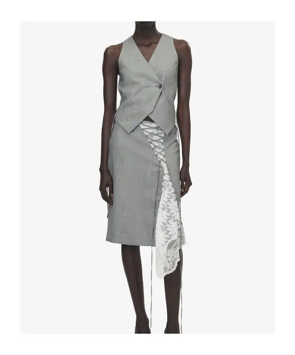 Alexander McQueen One-button V-neck Waistcoat