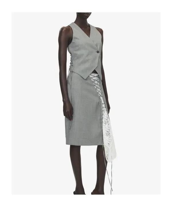Alexander McQueen One-button V-neck Waistcoat