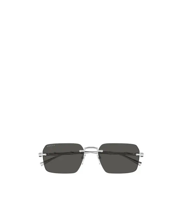 Gucci Rimless Rectangular Sunglasses - Silver