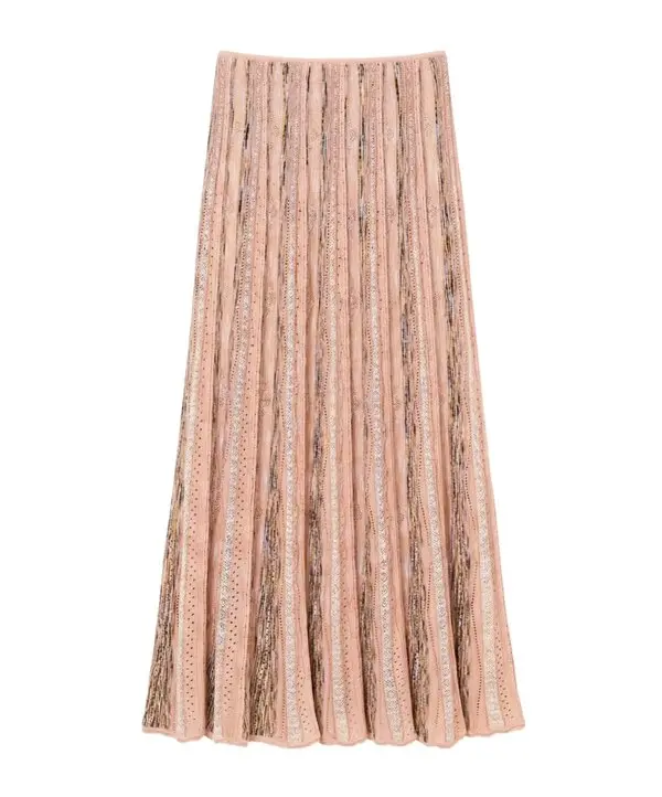 Ulla Johnson Clio Textured Knit Midi Skirt - No