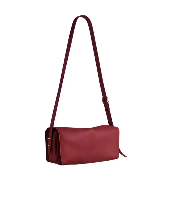 Balenciaga Le 7 Shoulder Bag Medium In Ruby/moka