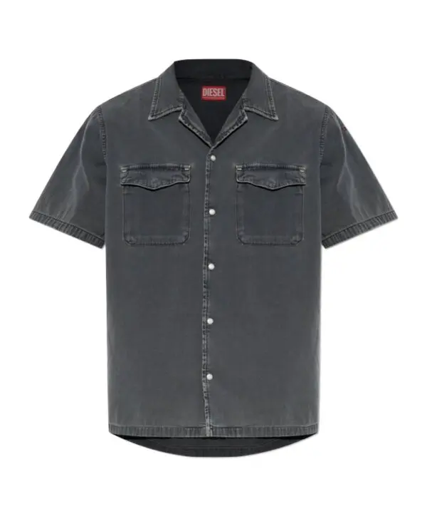 DIESEL® Short-sleeve Denim Shirt - Grey