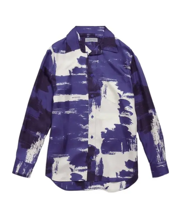 Balenciaga Paintbrush Shirt - Blue