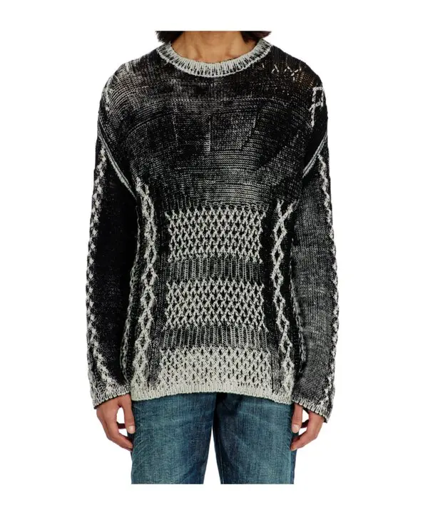 DIESEL® Oval D Cable-knit Sweater