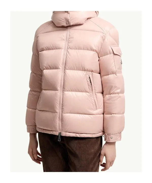 Moncler Maire Hooded Short Down Jacket - Pink