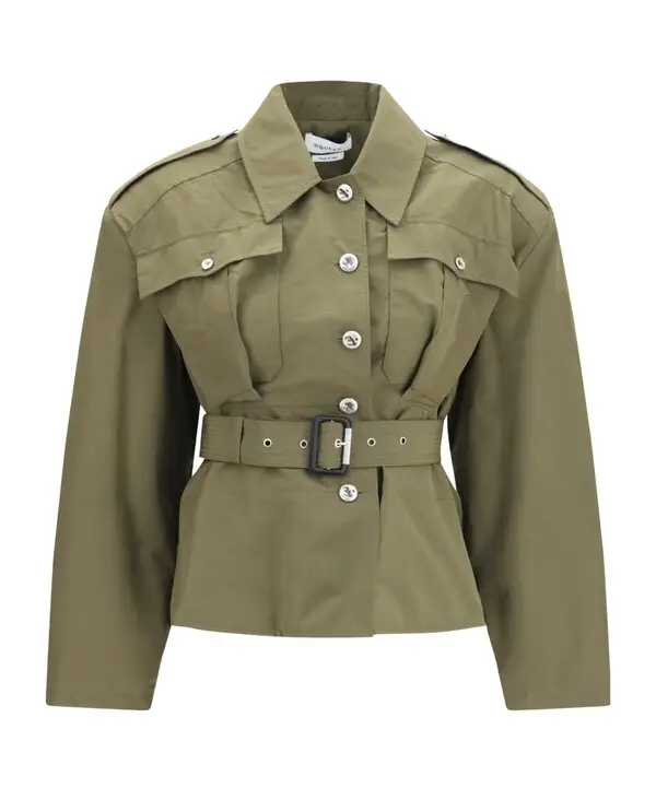 Alexander McQueen Cropped Belted Jacket - No