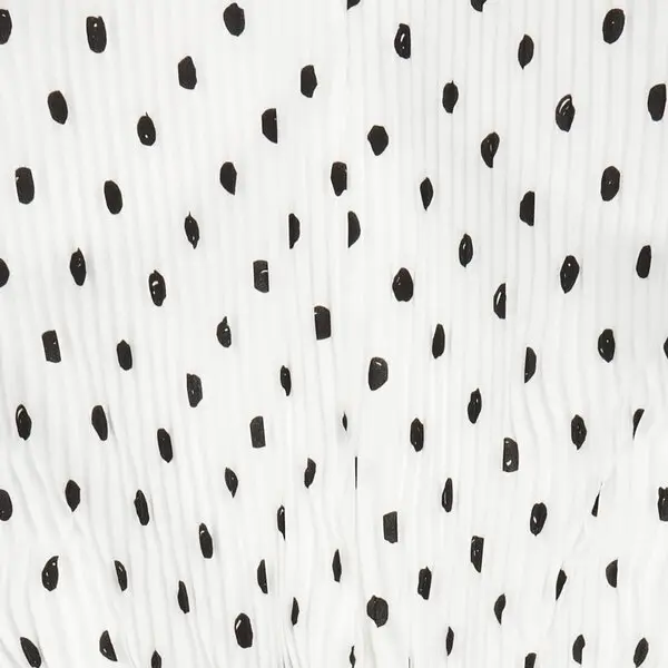 Balenciaga Hand Drawn Polka Dot Pleated Dress