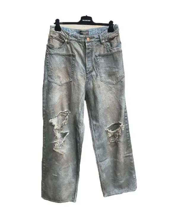 Balenciaga Patched Pockets Baggy Jeans