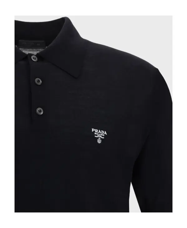 Prada Triangle Logo Short-sleeved Polo Shirt