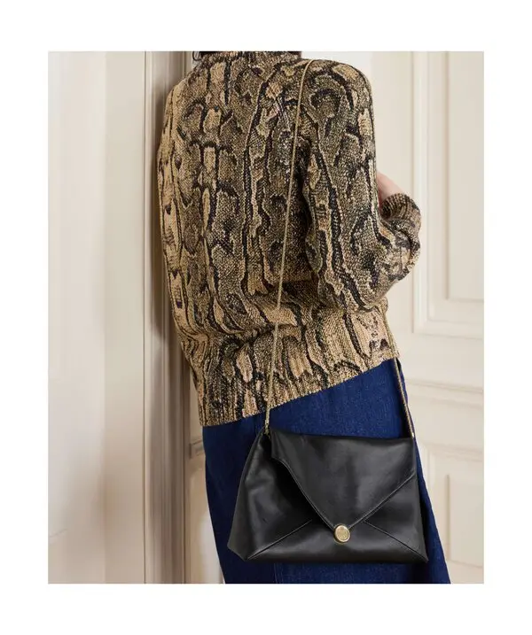 Dries Van Noten Textured-leather Clutch