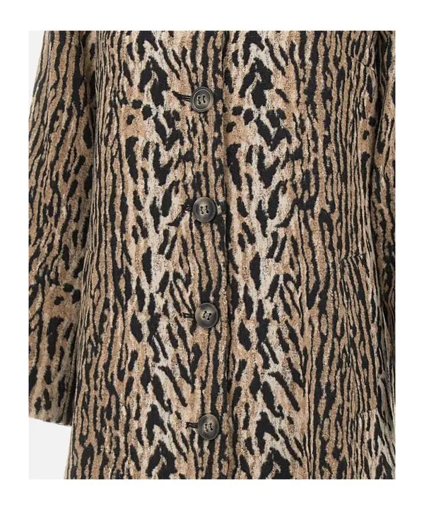 Rixo Milly Leopard Print Coat