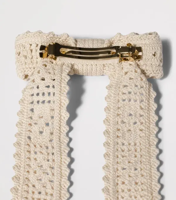 Miu Miu Crochet Bow Hair Clip