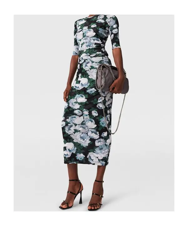 Stella McCartney Floral Mesh Midi Skirt
