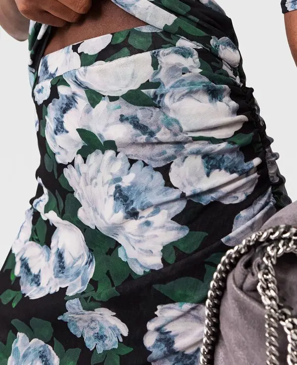 Stella McCartney Floral Mesh Midi Skirt