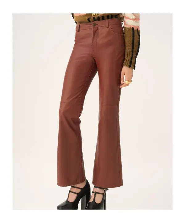 Chloé Belt-loop Leather Trousers