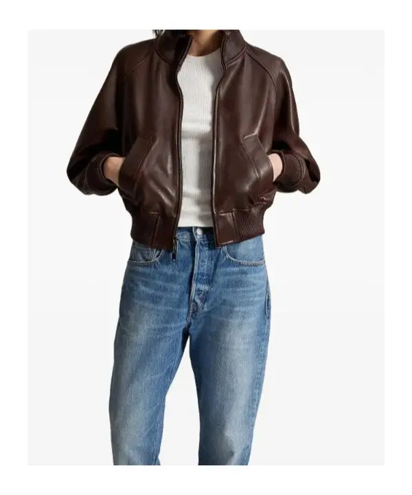 Polo Ralph Lauren High Neck Zip-up Jacket - Brown