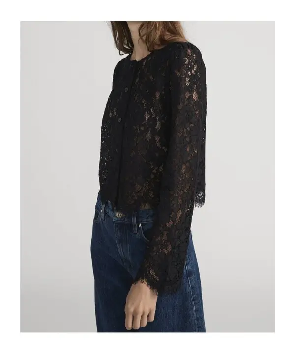 FRAME Lace Buttoned Shirt