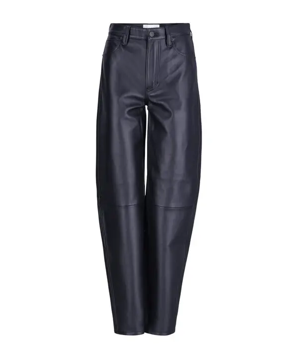 FRAME Leather Pants With Belt Loops