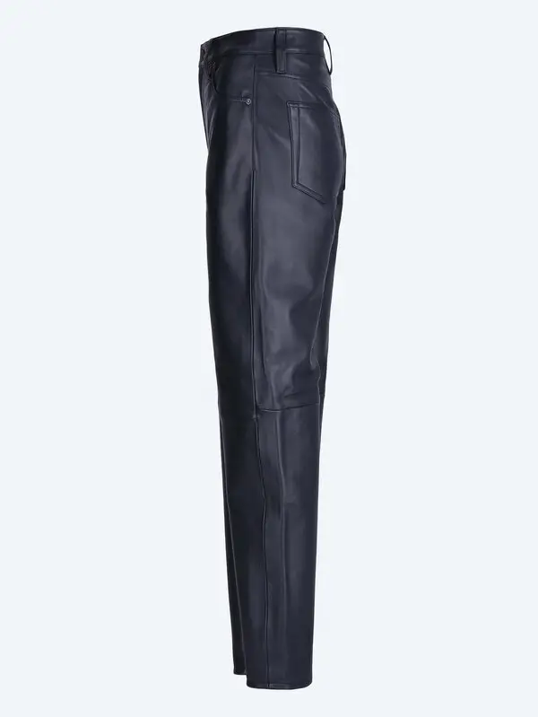 FRAME Leather Pants With Belt Loops