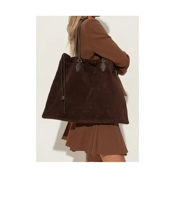 JIMMY CHOO Drawstring Large Tote Bag