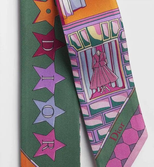 Dior Printed Twilly Scarf